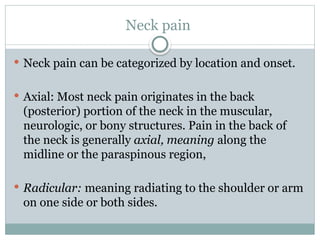 Differential diagnosis for neck pain DD.pptx