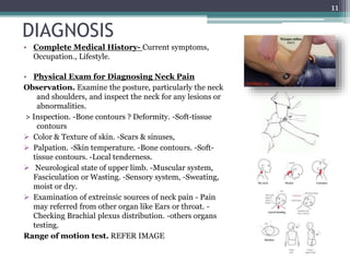 Neck pain- cause, tests, risk factors, treatment | PPTX