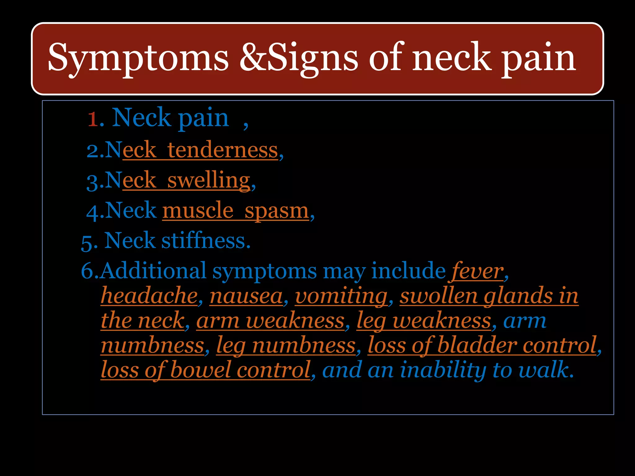 Neck pain & management ..akond | PPTX