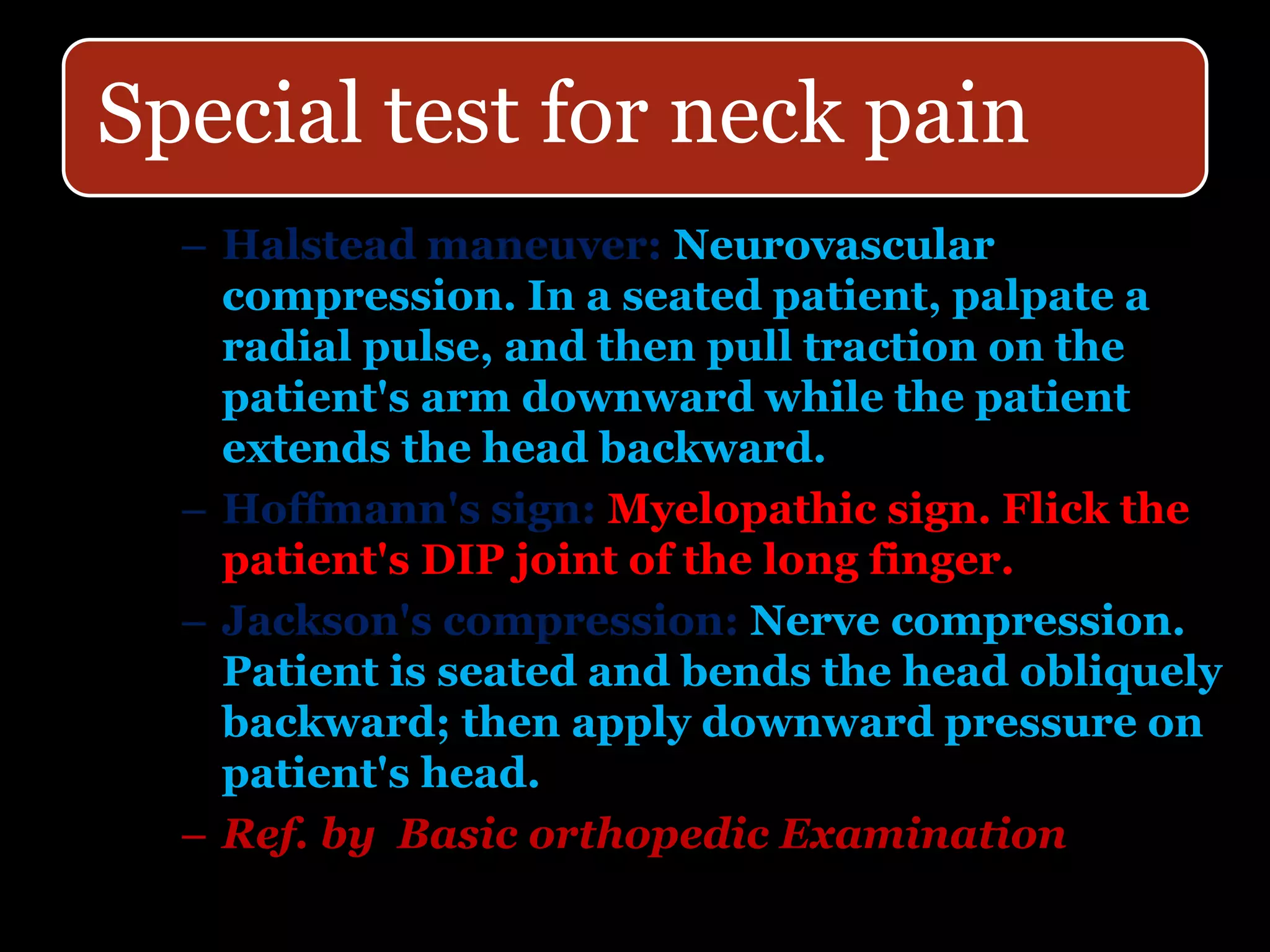Neck pain & management ..akond | PPTX