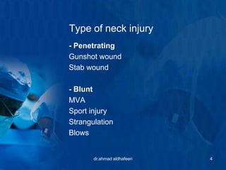 Neck trauma | PPTX