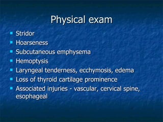 E.N.T.Neck trauma.(dr.usif chalabe) | PPT