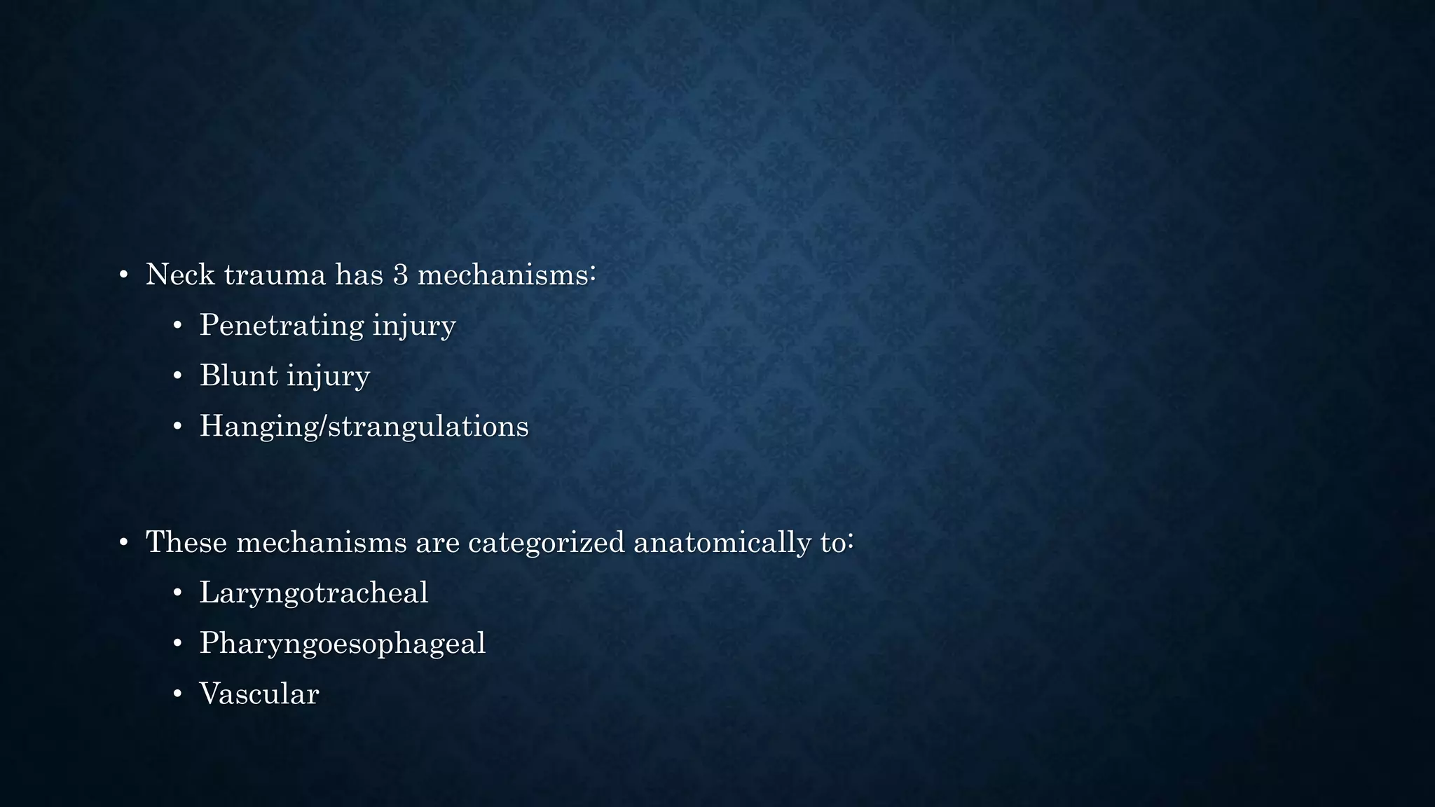 Neck trauma | PPTX