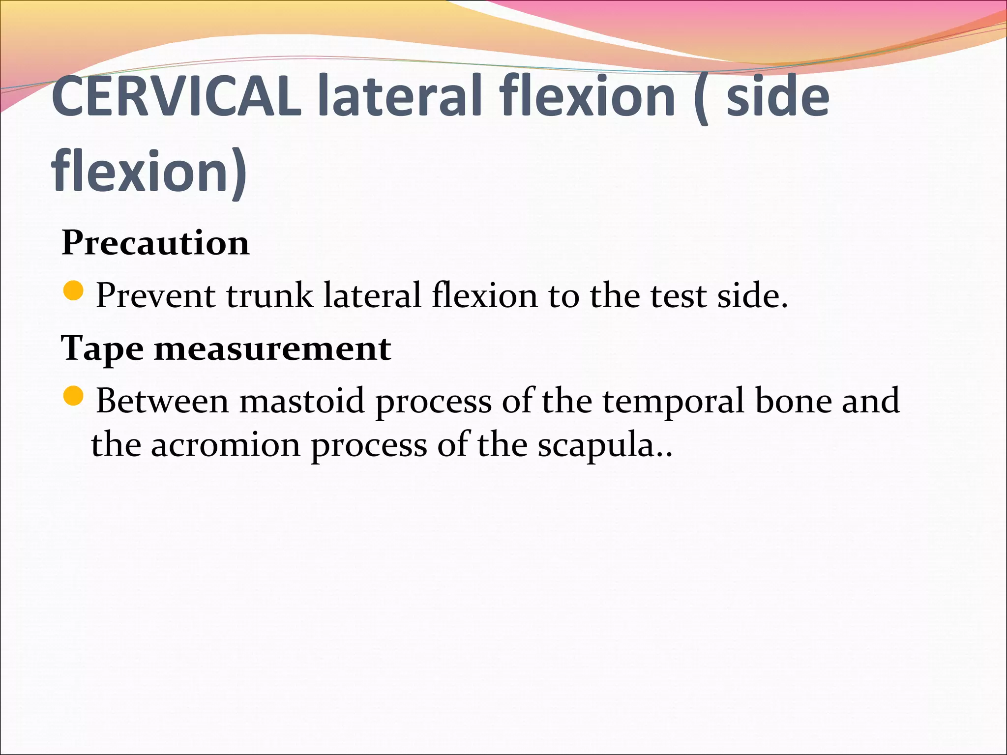 Neck & trunk rom measurement | PPT