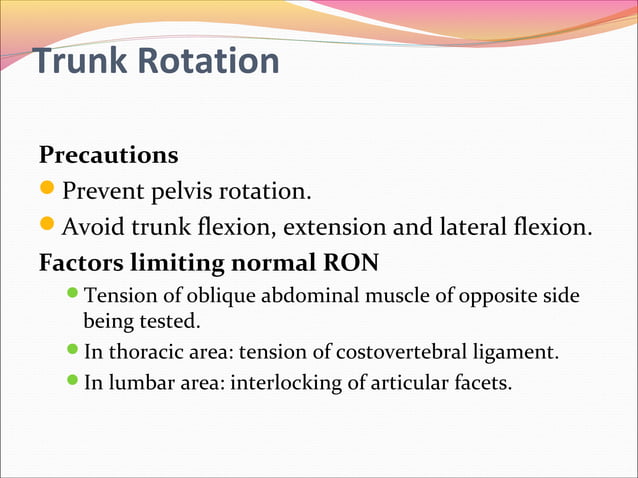 Neck & trunk rom measurement | PPT | Death, Injury, or Military ...