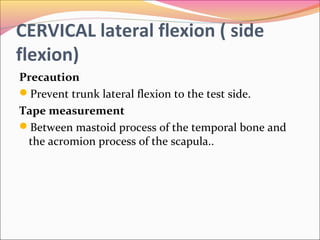 Neck & trunk rom measurement | PPT
