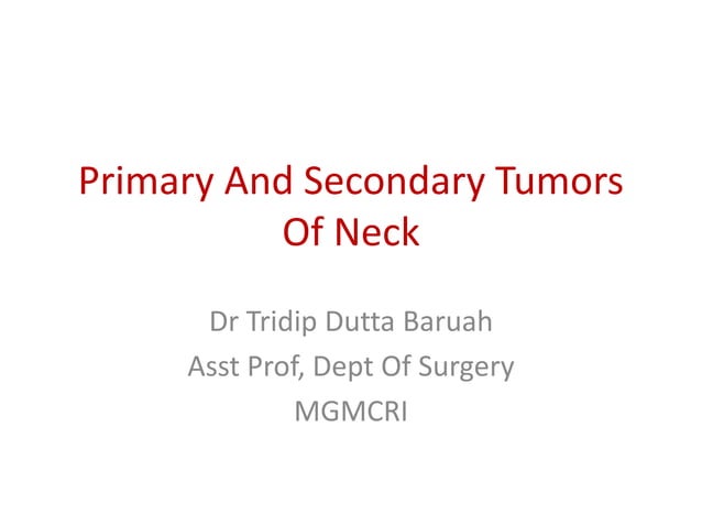 Neck Tumors Ppt