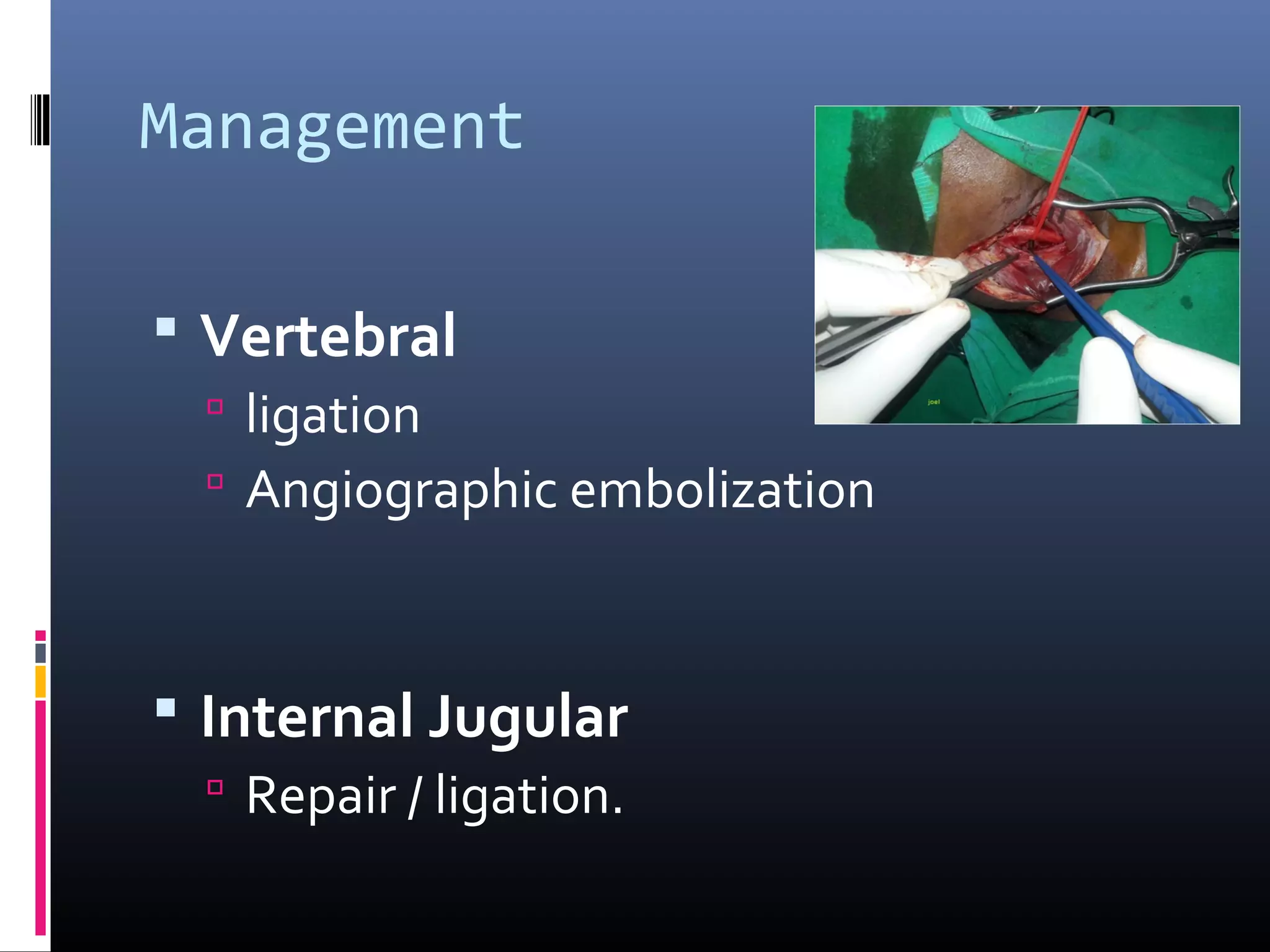 VASCULAR INJURIES OF THE NECK PRE CONGRESS WORKSHOP ACS JOEL ...