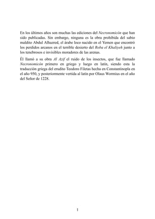 Necronomicón Howard Phillops Lovecraft , Donald Tyson | PDF