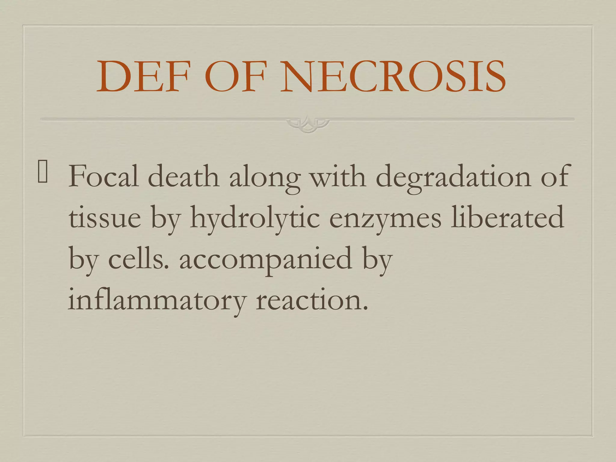 Necrosis & gangrene pathology calcification | PPT