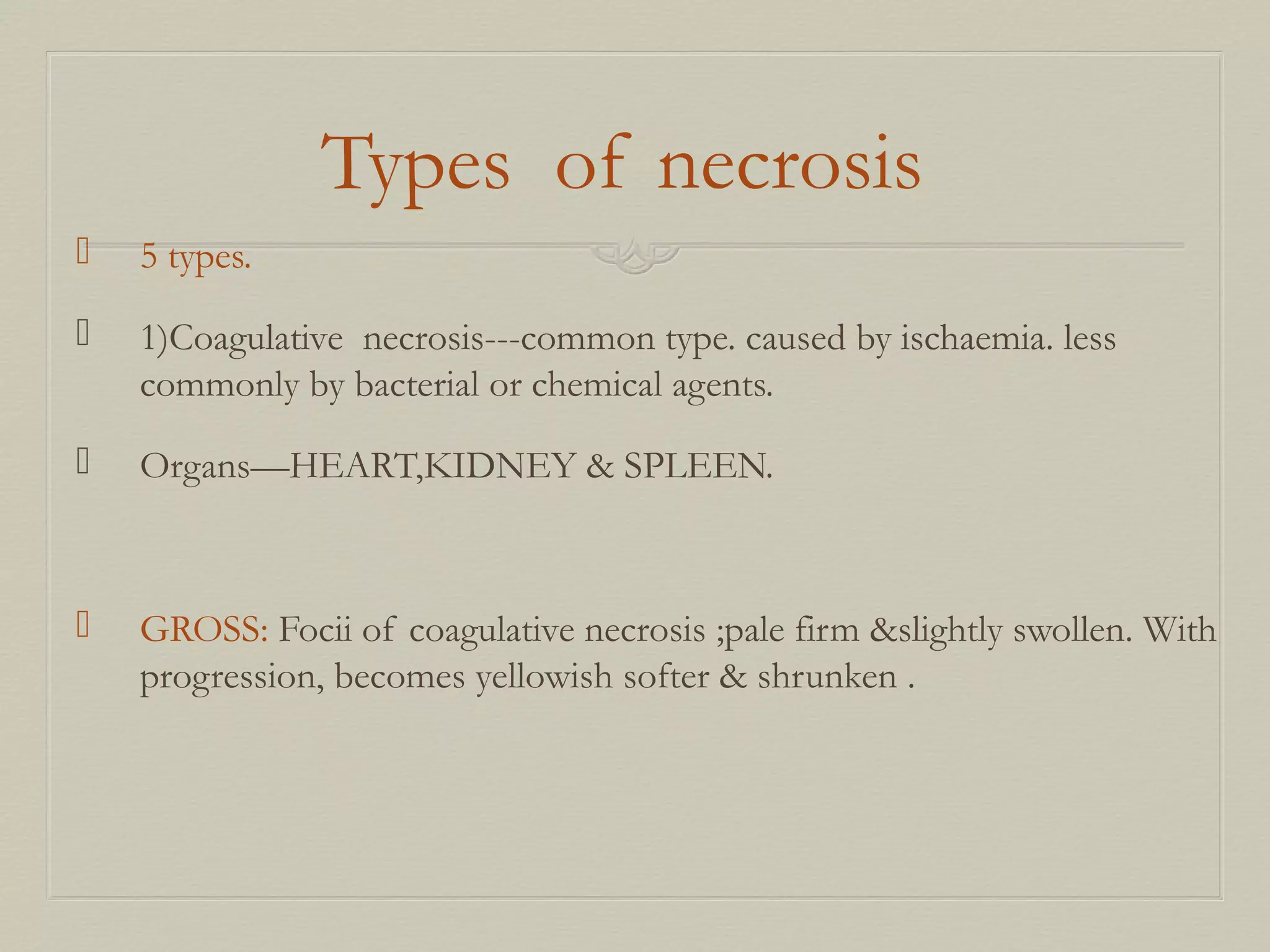 Necrosis & gangrene pathology calcification | PPT