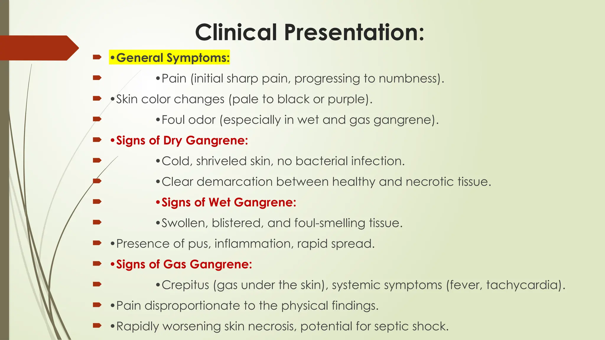 Necrosis^J Gangrene.pptx gas gangrene surgery | PPTX