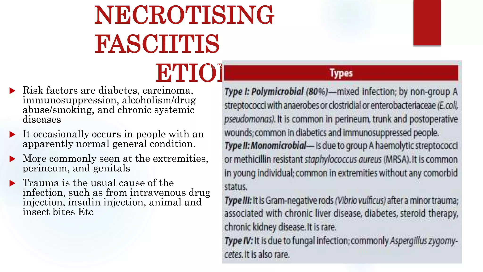 NECROTISING FASCIITIS- The flesh eating infection | PPTX
