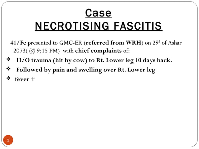 Necrotising fascitis | PPT