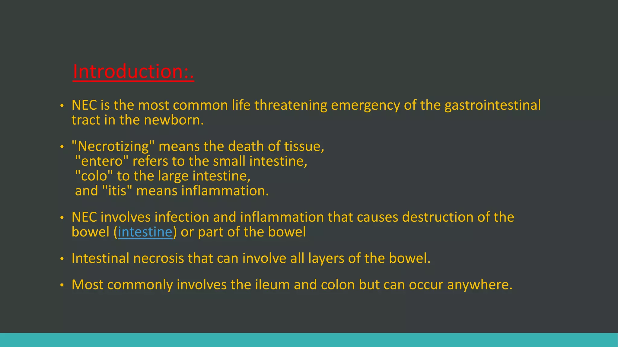 Necrotizing enterocolitis | PPTX | Digestive Disorders | Diseases and ...