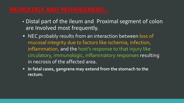 Necrotizing enterocolitis | PPTX | Digestive Disorders | Diseases and ...