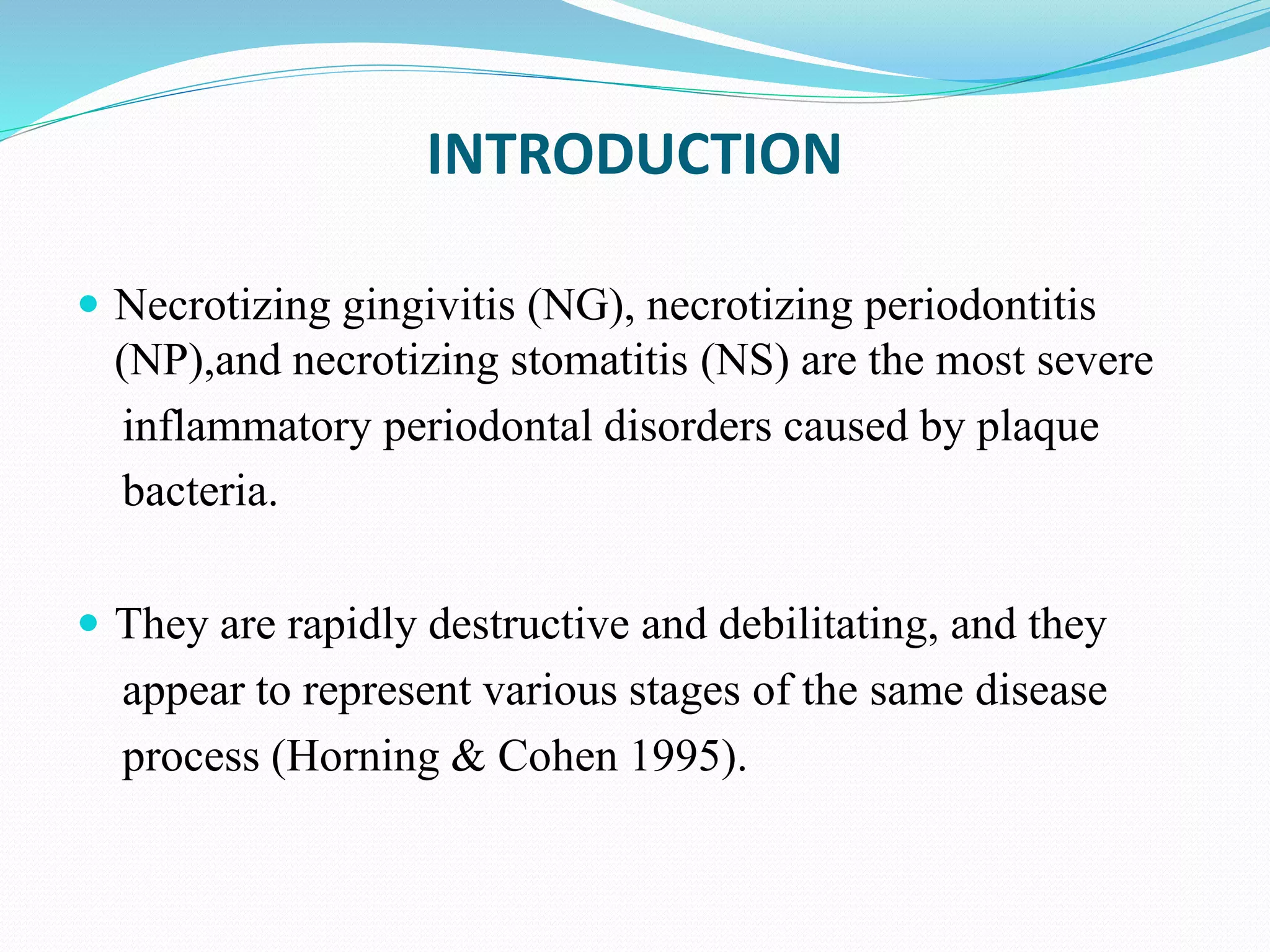 Necrotizing periodontal diseases by Dr Rinky Tripathi pg 2nd year ...