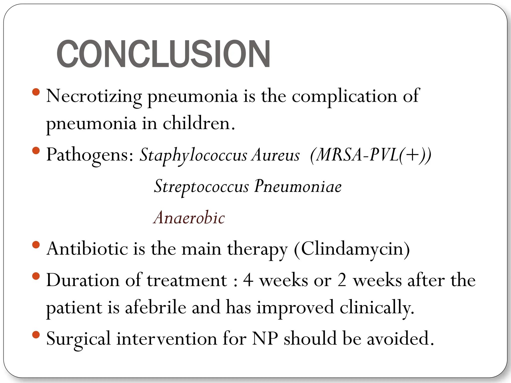 NECROTIZING PNEUMONIA IN CHILDREN.ppt a pediatric teaching powerpoint ...