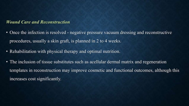 NECROTIZING SOFT TISSUE INFECTION.pptx | Skin and Dermatology ...