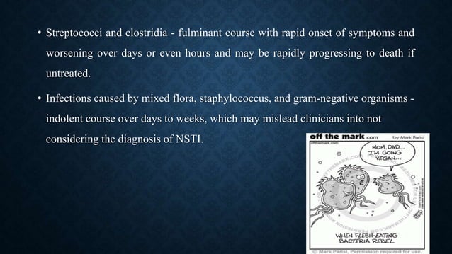 NECROTIZING SOFT TISSUE INFECTION.pptx | Skin and Dermatology ...