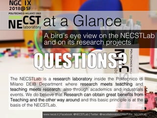 NECST @ a Glance - A bird’s eye view on the NECSTLab and on its research projects | PPT