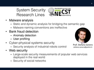 NECST @ a Glance - A bird’s eye view on the NECSTLab and on its research projects | PPT