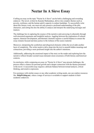 Nectar In A Sieve Essay.pdf