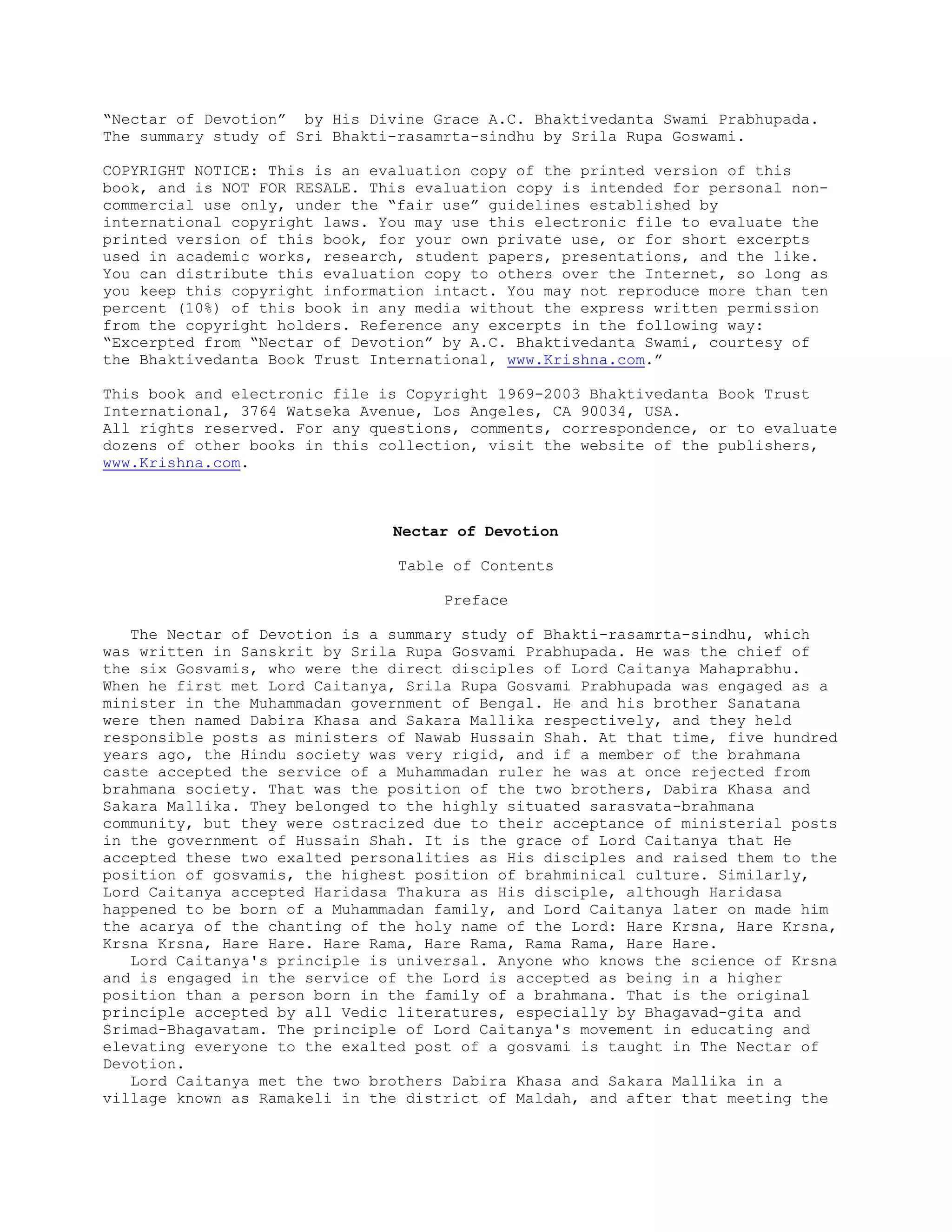 Nectar of devotion | PDF