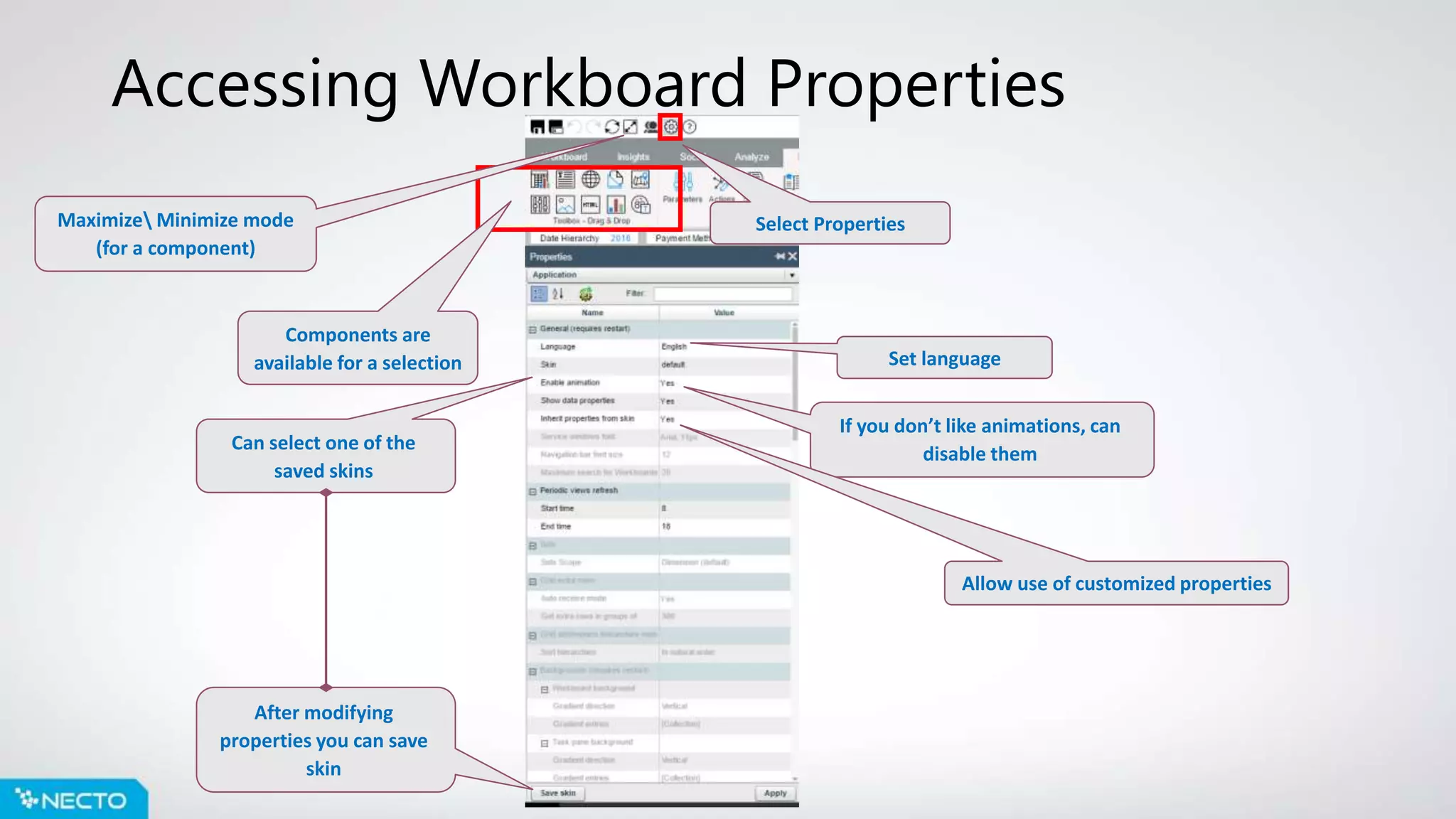 Necto 16 training 16 workboard properties and advanced features | PPTX
