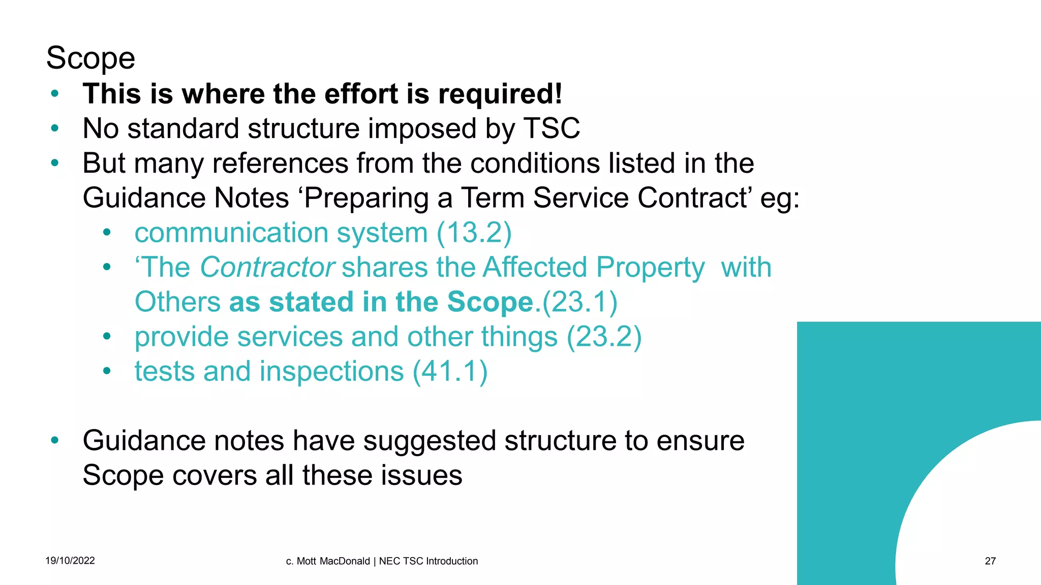 NEC Term Service Contract (TSC) | PDF