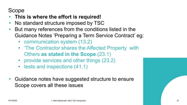 NEC Term Service Contract (TSC) | PDF
