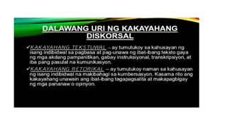 Kakayahang diskorsal | PPTX
