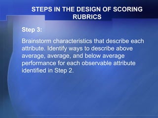 NED 203 Criterion Referenced Test & Rubrics | PPTX