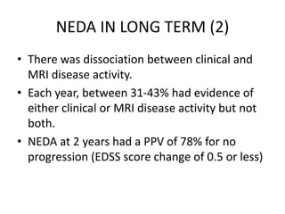 NEDA in multiple sclerosis | PPTX