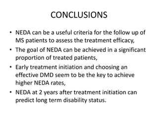 NEDA in multiple sclerosis | PPTX