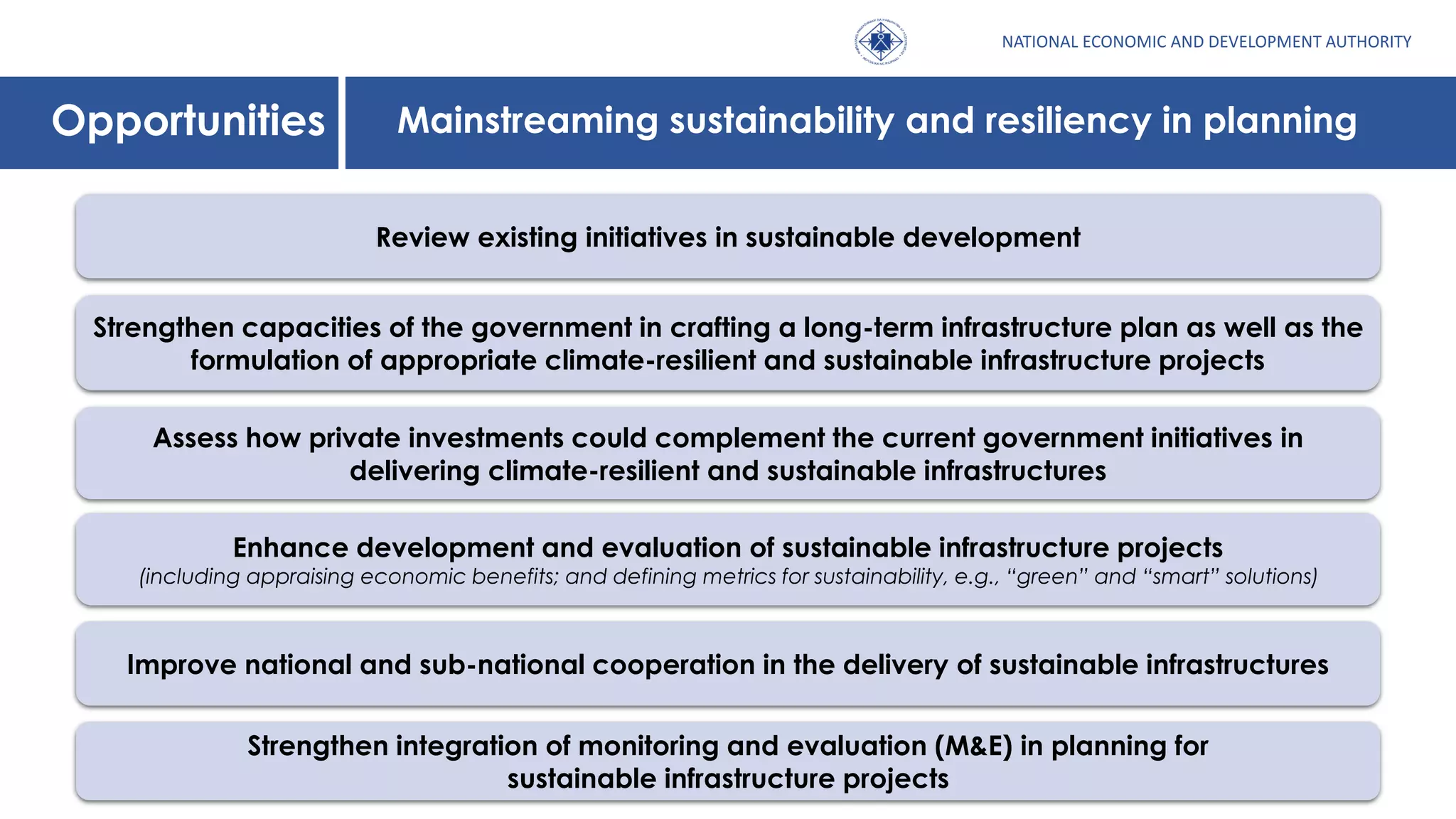 Challenges and Opportunities for Sustainable Infrastructure Planning ...
