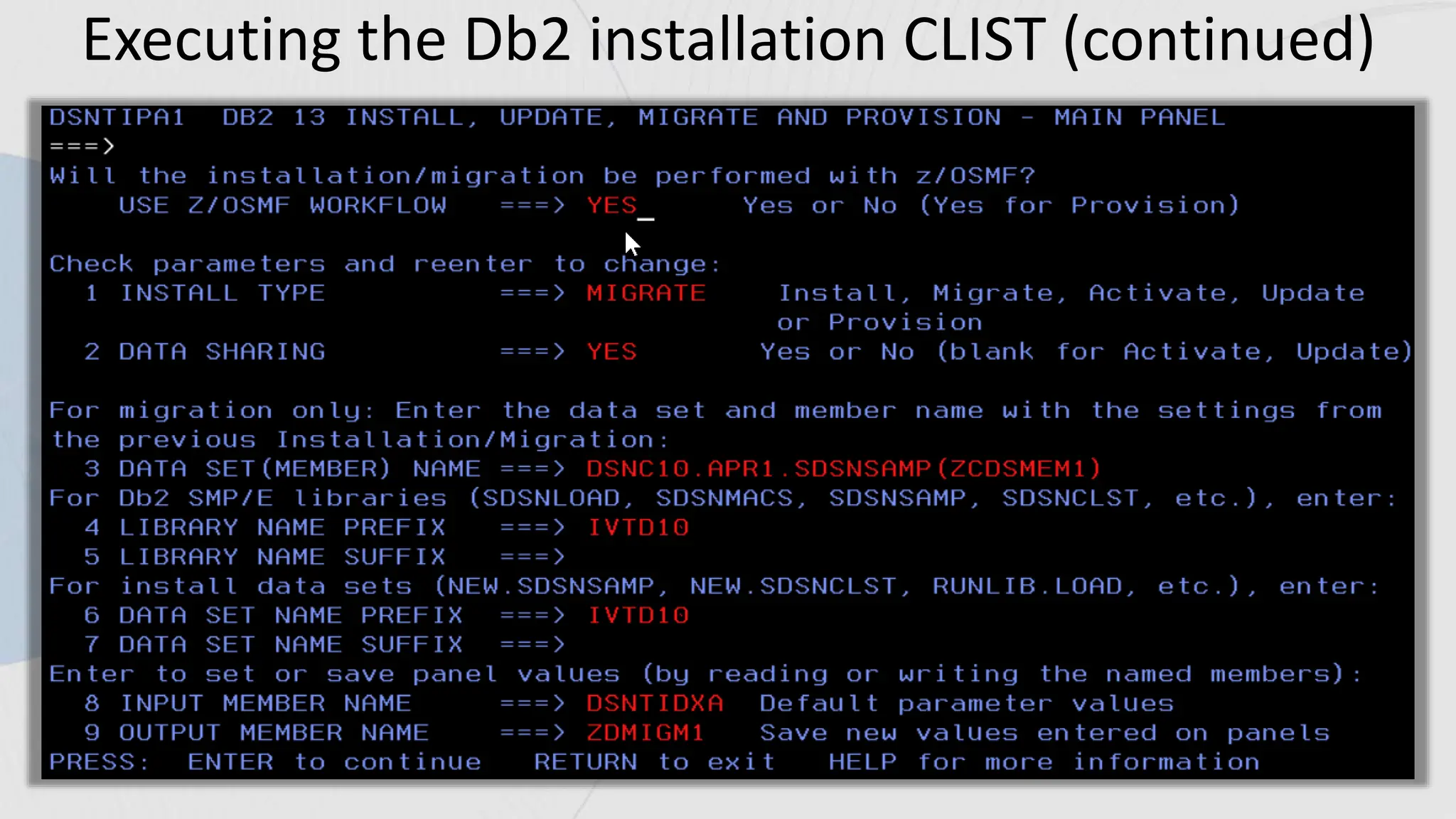 NEDb2UG_Db2 13 for zOS install and migration using zOSMF workflows_032223.ppt