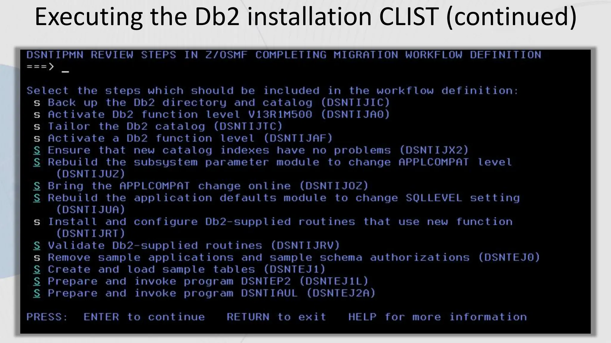 NEDb2UG_Db2 13 for zOS install and migration using zOSMF workflows_032223.ppt