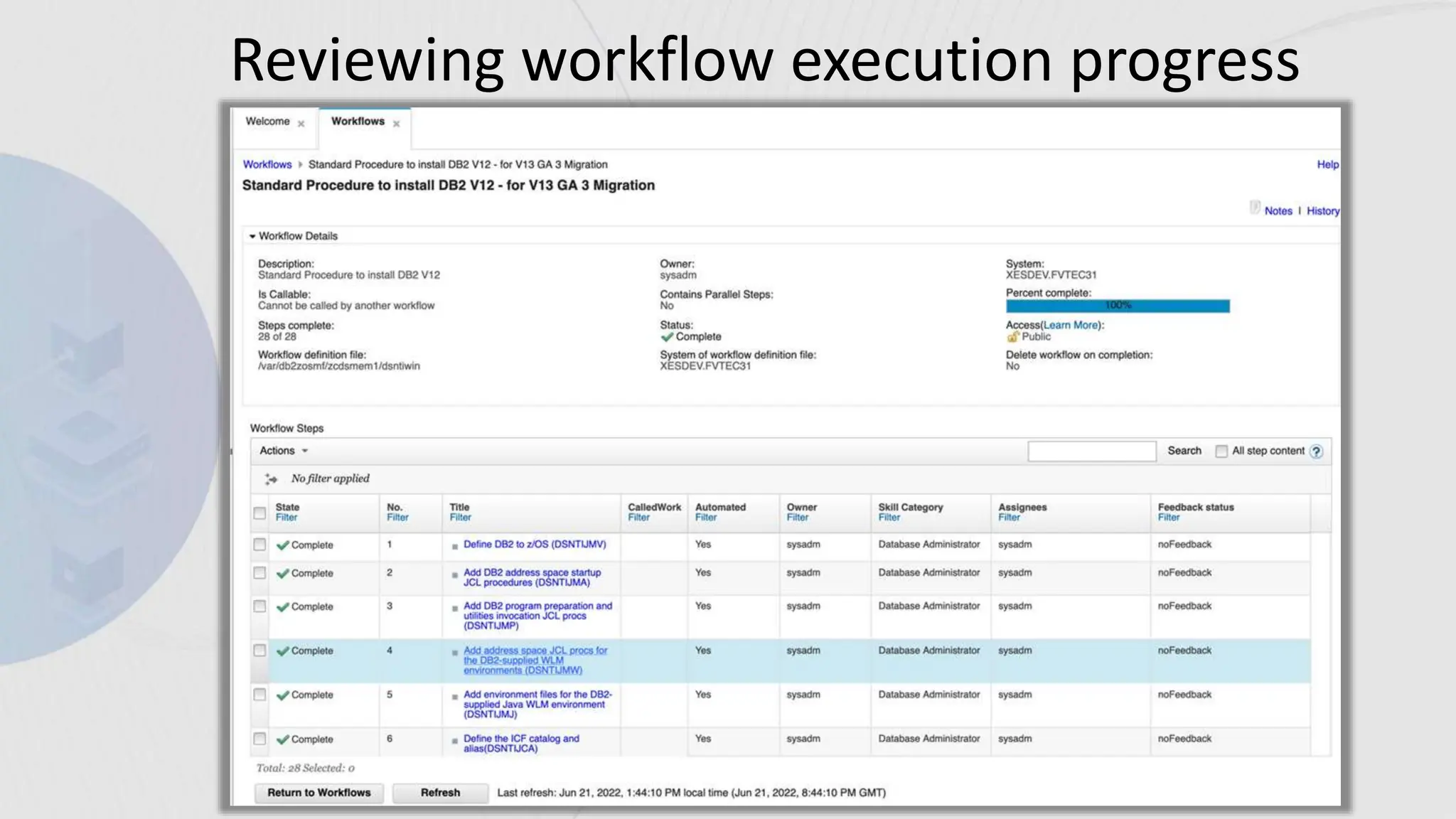 NEDb2UG_Db2 13 for zOS install and migration using zOSMF workflows ...