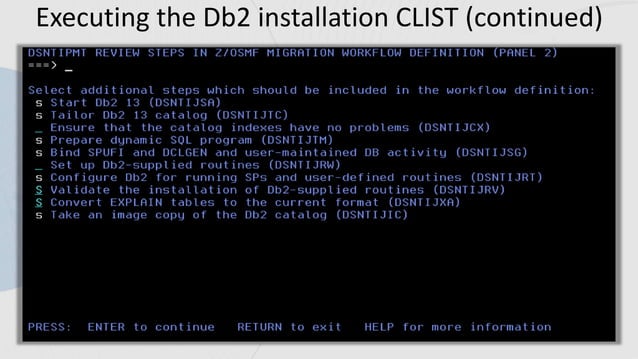 NEDb2UG_Db2 13 for zOS install and migration using zOSMF workflows_032223.ppt | Operating ...
