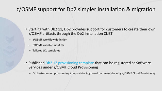 NEDb2UG_Db2 13 for zOS install and migration using zOSMF workflows_032223.ppt | Operating ...