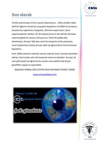 Neden EMSA Yeditepe | PDF