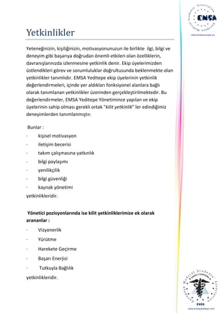 Neden EMSA Yeditepe | PDF