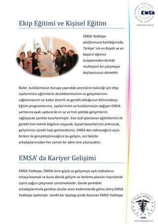 Neden EMSA Yeditepe | PDF