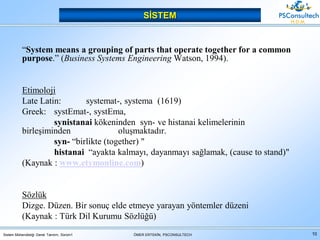 Neden Sistem Mühendisliği | PPT