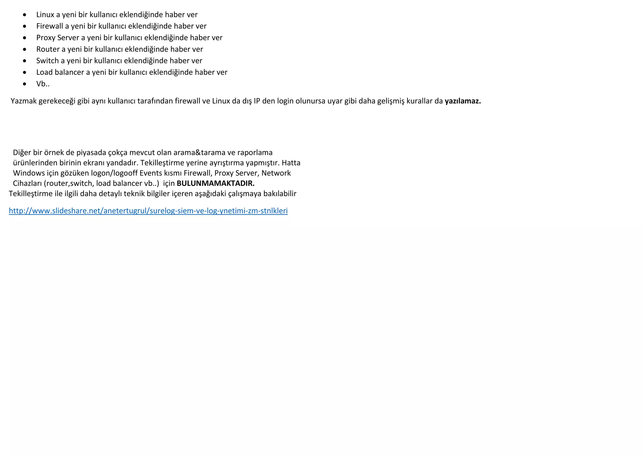 ANET SureLog SIEM avantajları | PDF