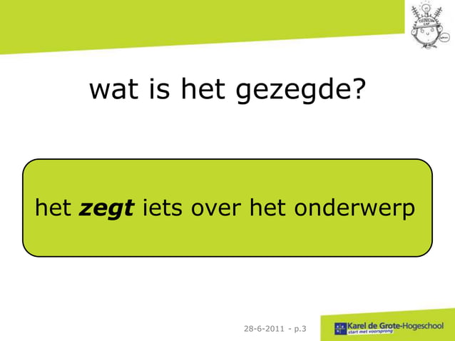 Nederlands taalbeschouwing nadenken over zinnen opfrissing | PPT