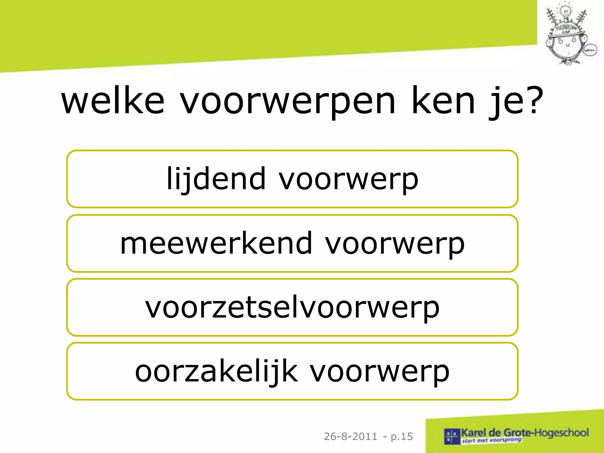 Nadenken over zinnen - opfrissing | PPTX