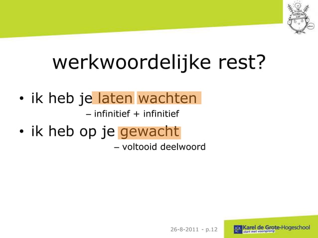 Nadenken over zinnen - opfrissing | PPT