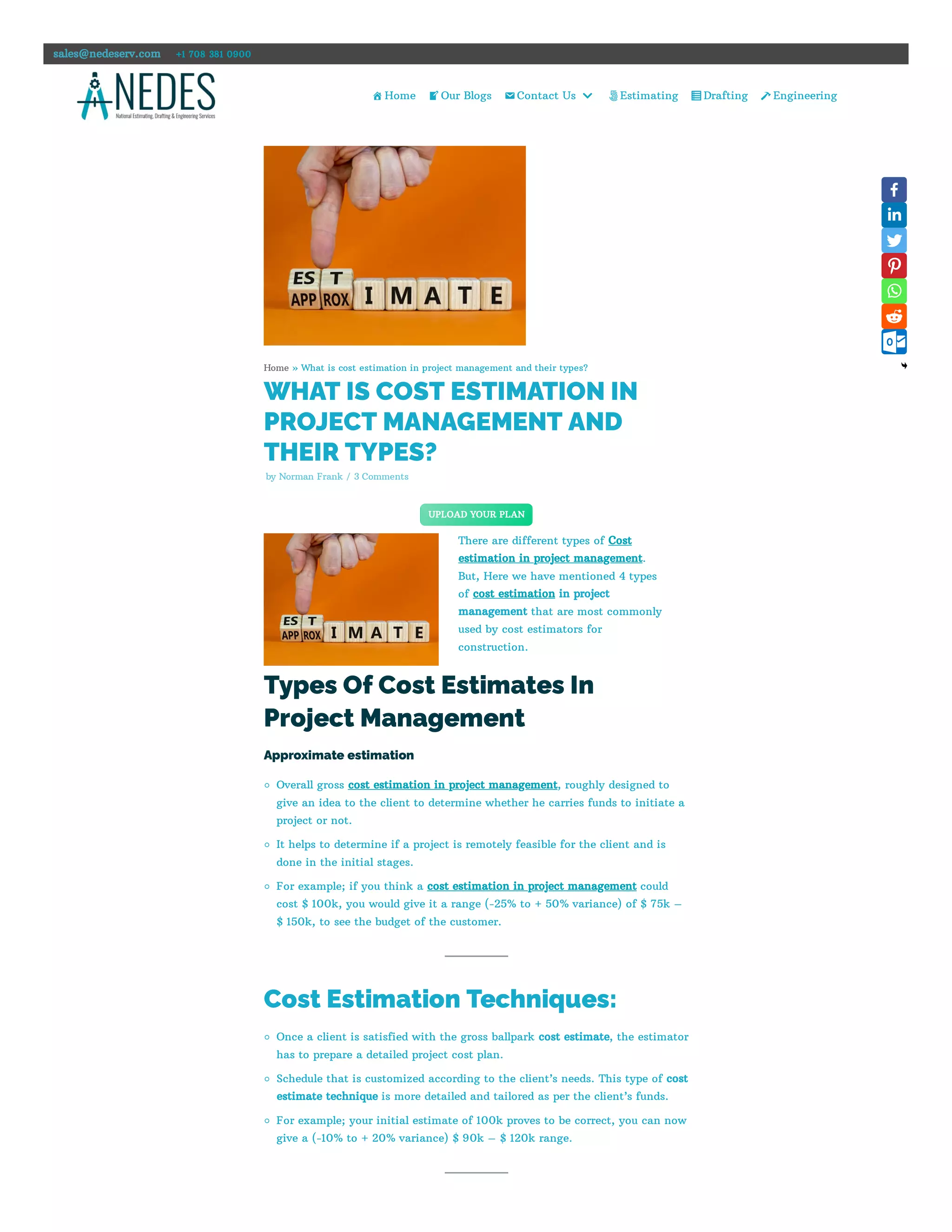 WHAT IS COST ESTIMATION IN PROJECT MANAGEMENT AND THEIR TYPES? | PDF